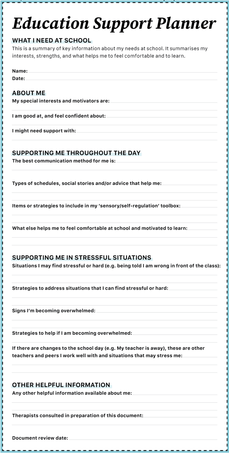 “All About Me” resource for your child - what your school teacher needs ...